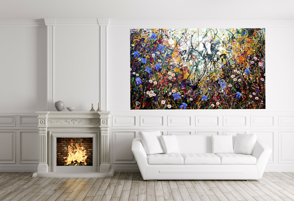 Iris field - Diptych – Angie Wright Art