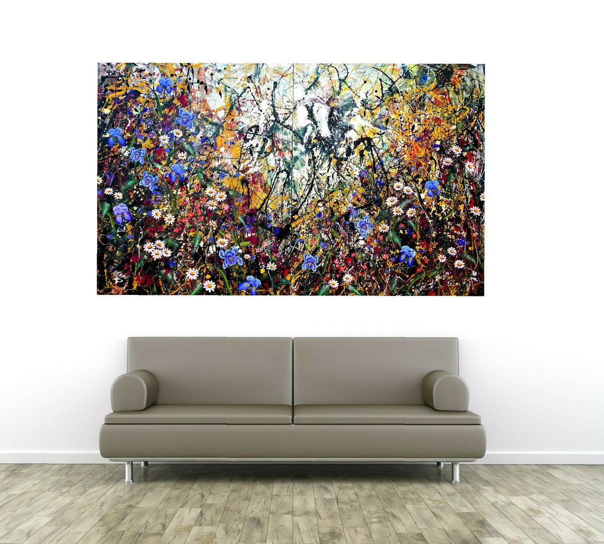 Iris field - Diptych – Angie Wright Art