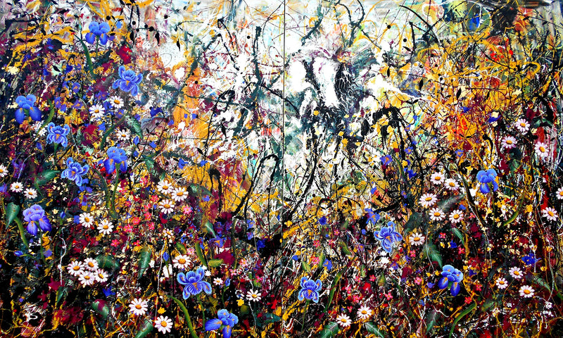 Iris field - Diptych – Angie Wright Art